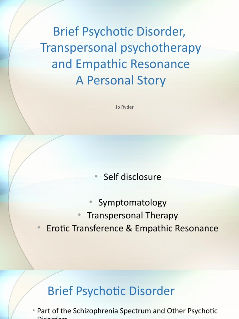 Brief Psychotic Disorder | PDF | Delusion | Mental Disorder