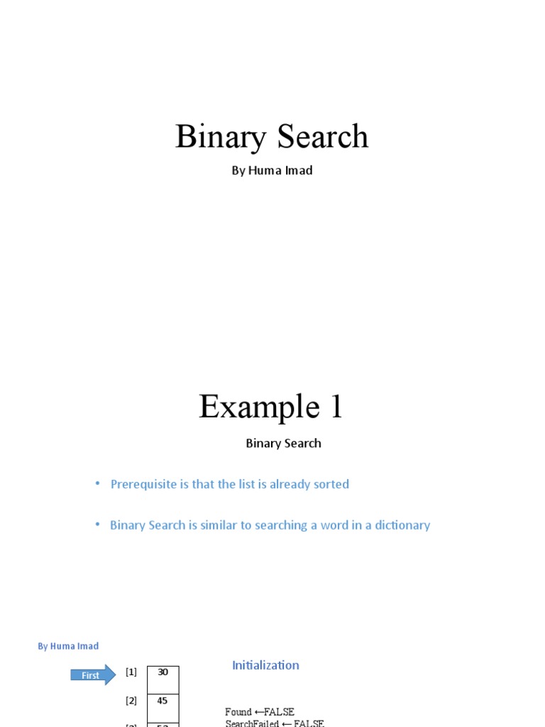 Binary Search - PPSX | PDF | Algorithms And Data Structures ...