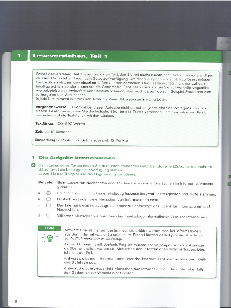 Telc Prüfungstraining Dünn C1 LV1 PDF | PDF