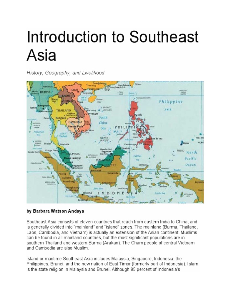 Introduction To Southeast Asia | PDF | Southeast Asia | Asia