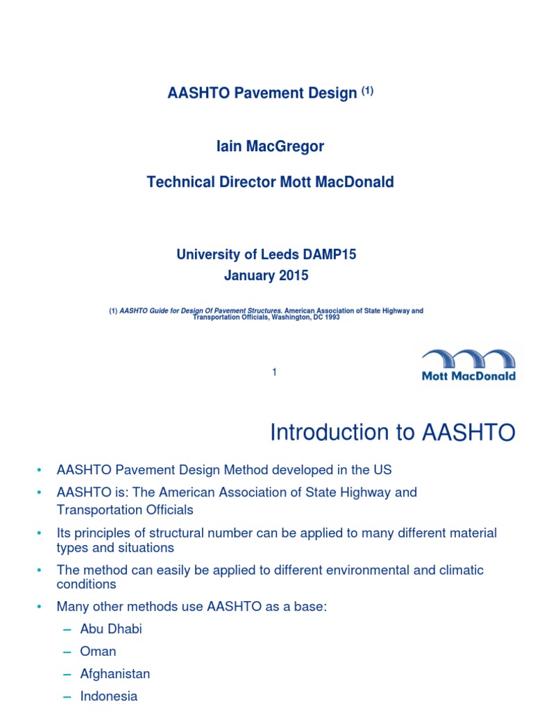 AASHTO Design, IDMacG | PDF | Road Surface | Semi Trailer Truck