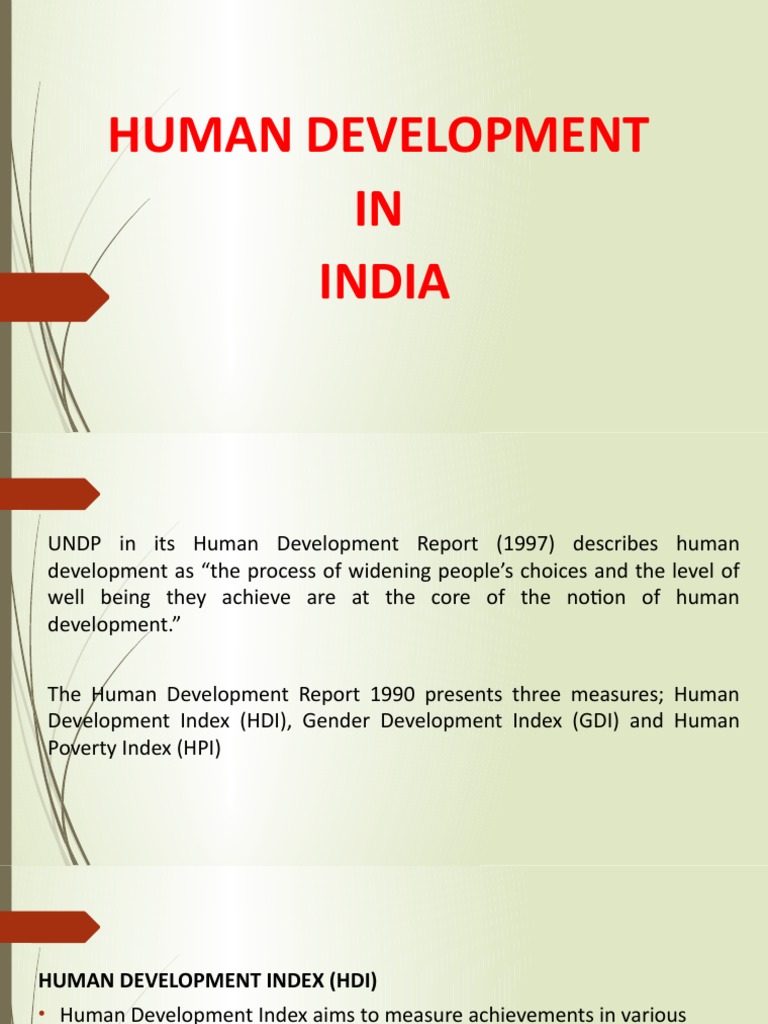 Human Development in India | PDF | Human Development Index | Policy