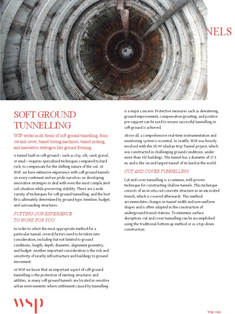 Tunnels: Soft Ground Tunnelling | PDF | Tunnel | Civil Engineering