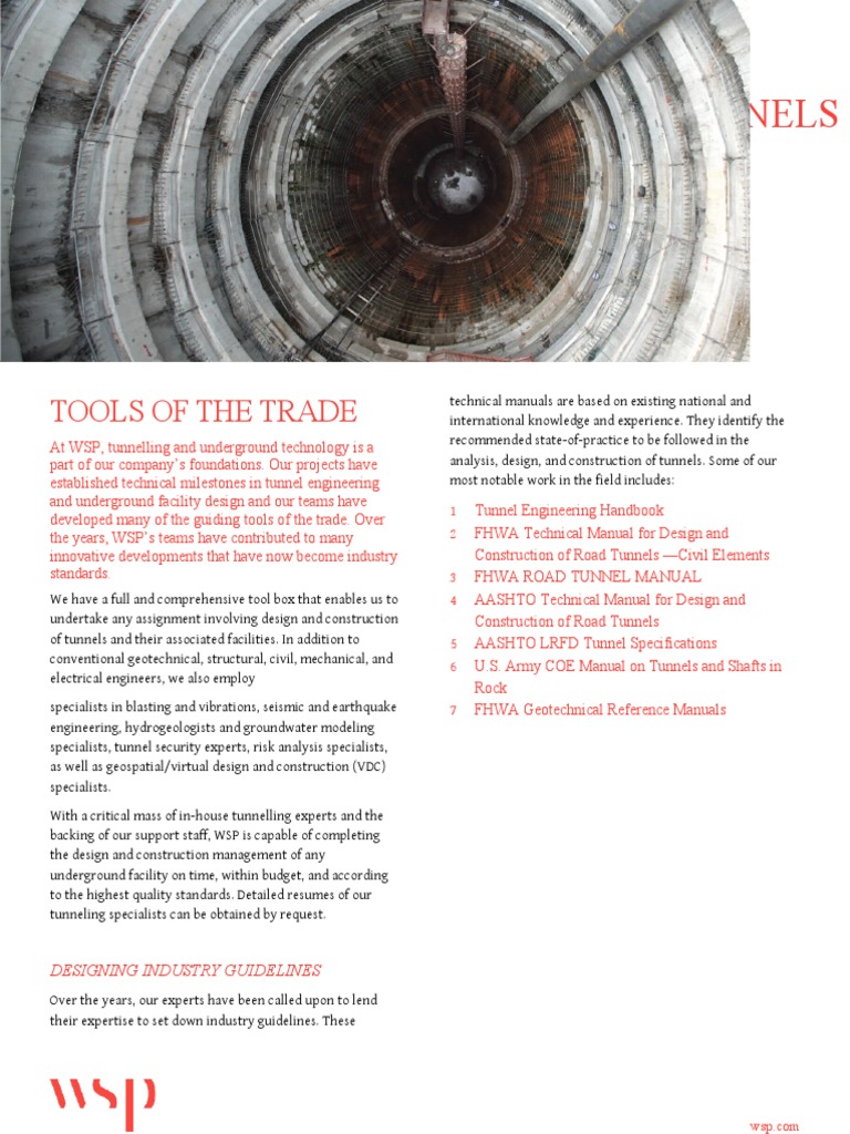 Tunnels: Tools of The Trade | PDF | Tunnel | Geotechnical Engineering