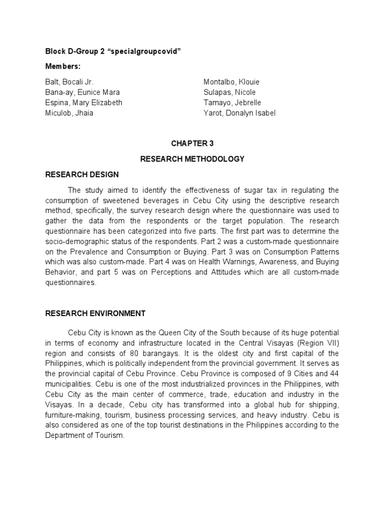 Chapter 3-Methodology | PDF | Sample Size Determination | Survey Methodology