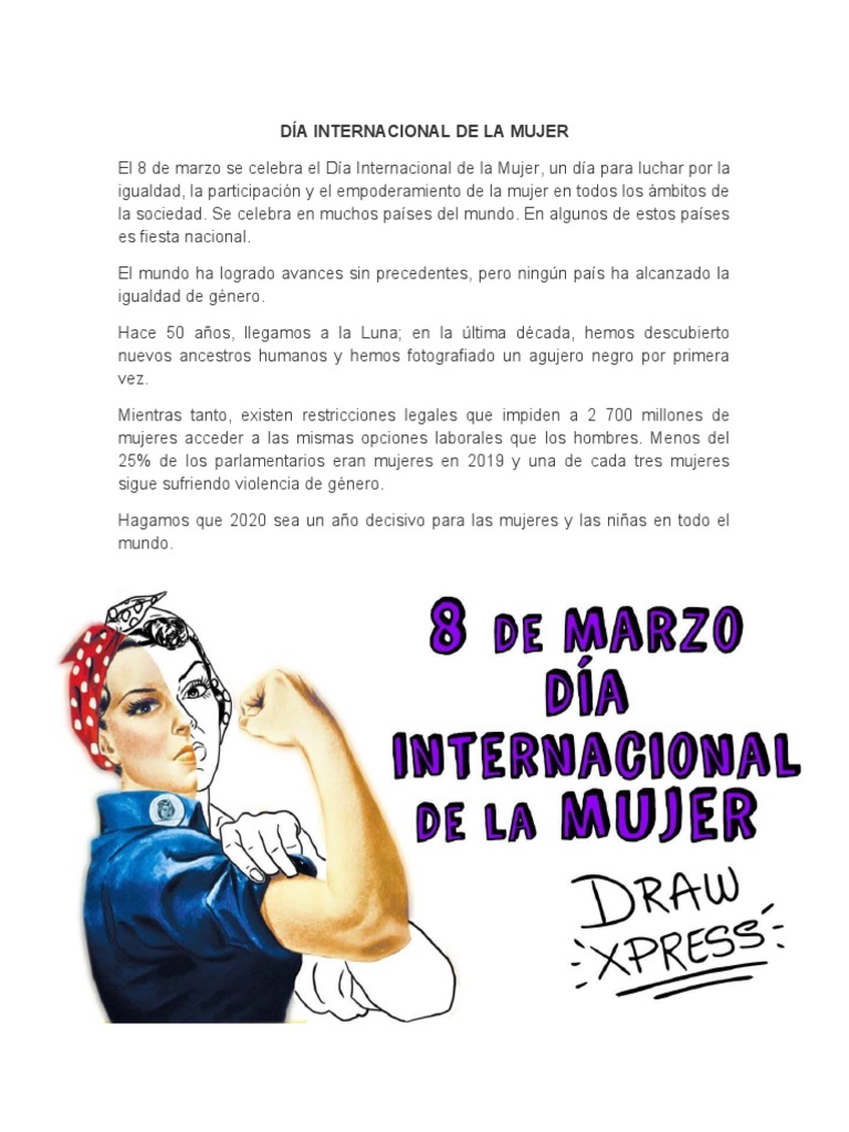 Día Internacional de la Mujer 2020 | PDF | Ciencias sociales