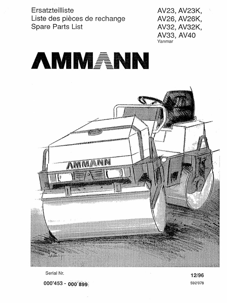 Parts Catalog AV23, AV23K, AV26, AV26K, AV32, AV32K, AV33, AV40 (000453 ...