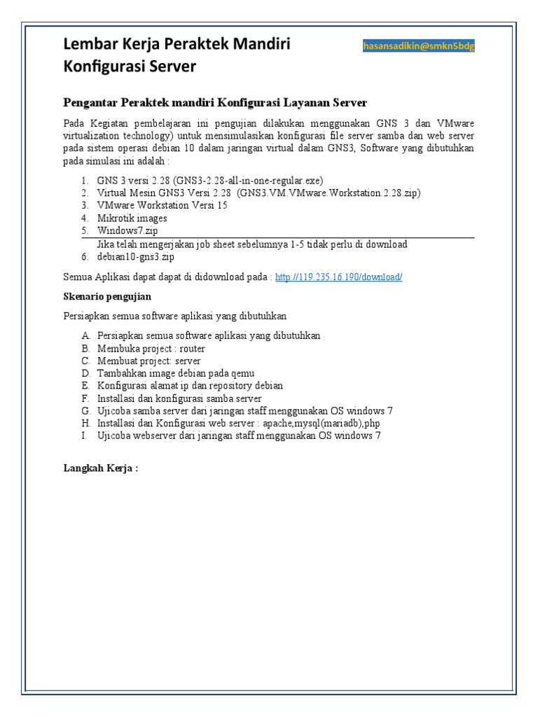LK.6 Jobsheet Server Debian - PKL | PDF