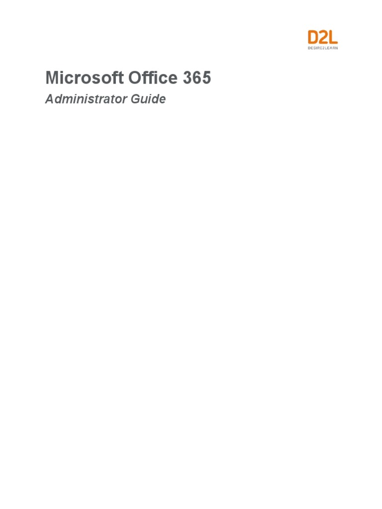 Microsoft Office 365: Administrator Guide | PDF | Office 365 | Port ...
