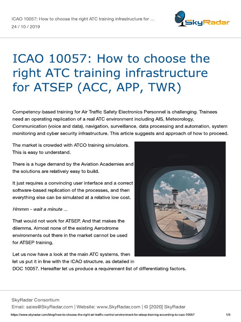 How To Choose The Right ATC Training Infrastructure For ATSEP | PDF