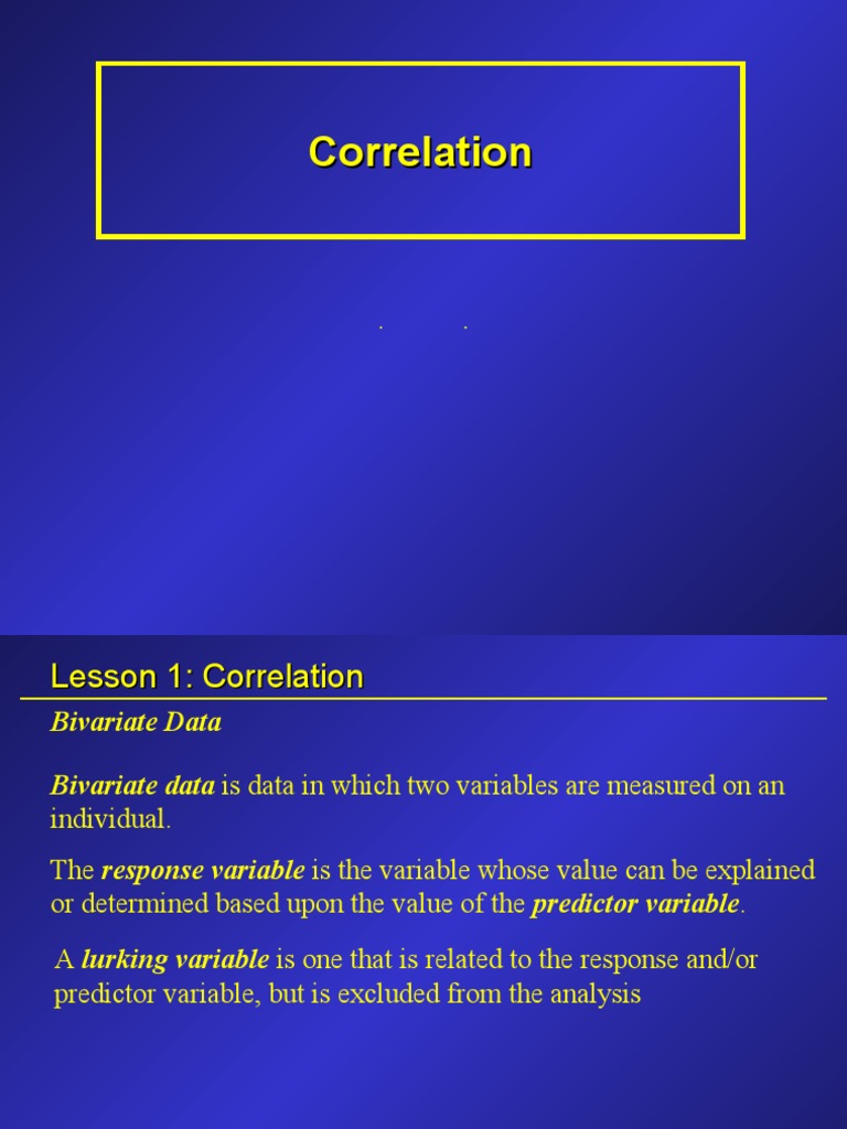 Lecture 7 | PDF | Correlation And Dependence | Intelligence Quotient