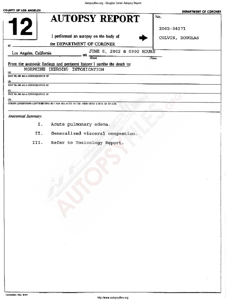 Colvin, Douglas - Report PDF | PDF