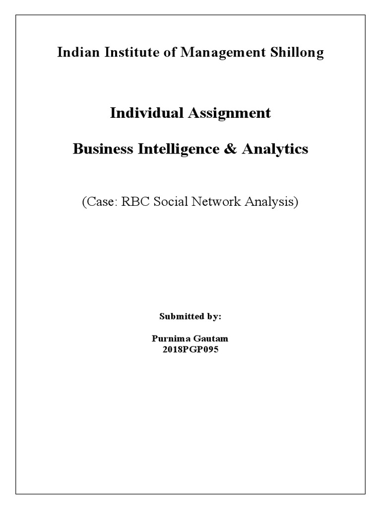 Individual Assignment Business Intelligence & Analytics: Indian ...