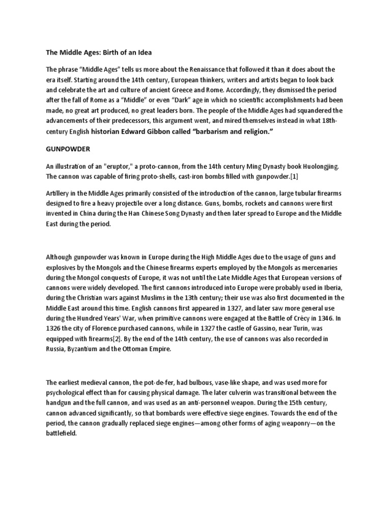 The Rise of Cannon Technology in Medieval Europe: How Gunpowder ...