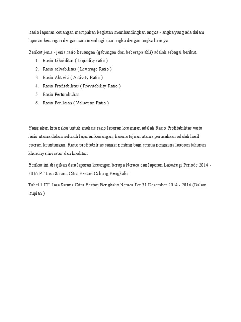 Analisis Rasio Keuangan (Pert 4 & 5) ALK | PDF