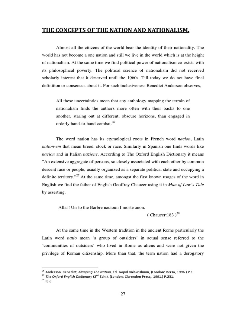 The Concepts of The Nation and Nationalism | PDF | Nationalism | Nation ...