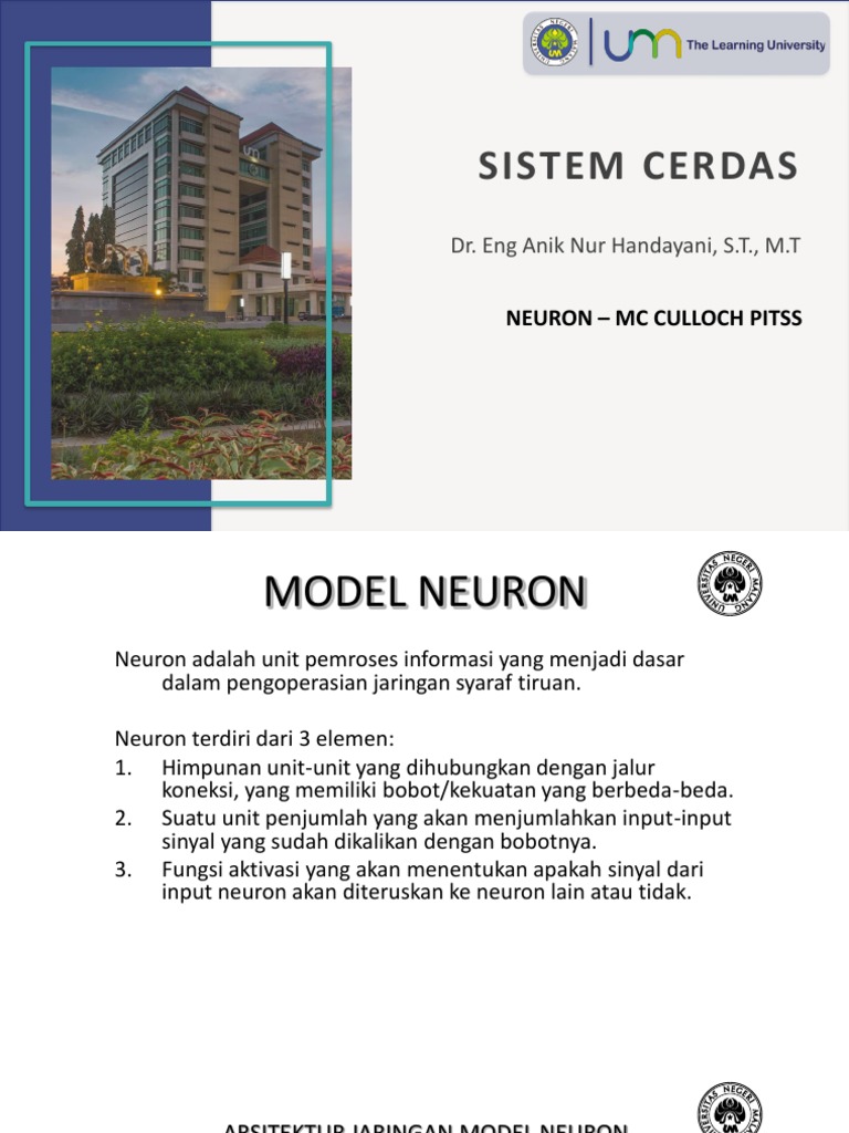 Bab 7 Neuron - MC CUlloch Pitts PDF | PDF