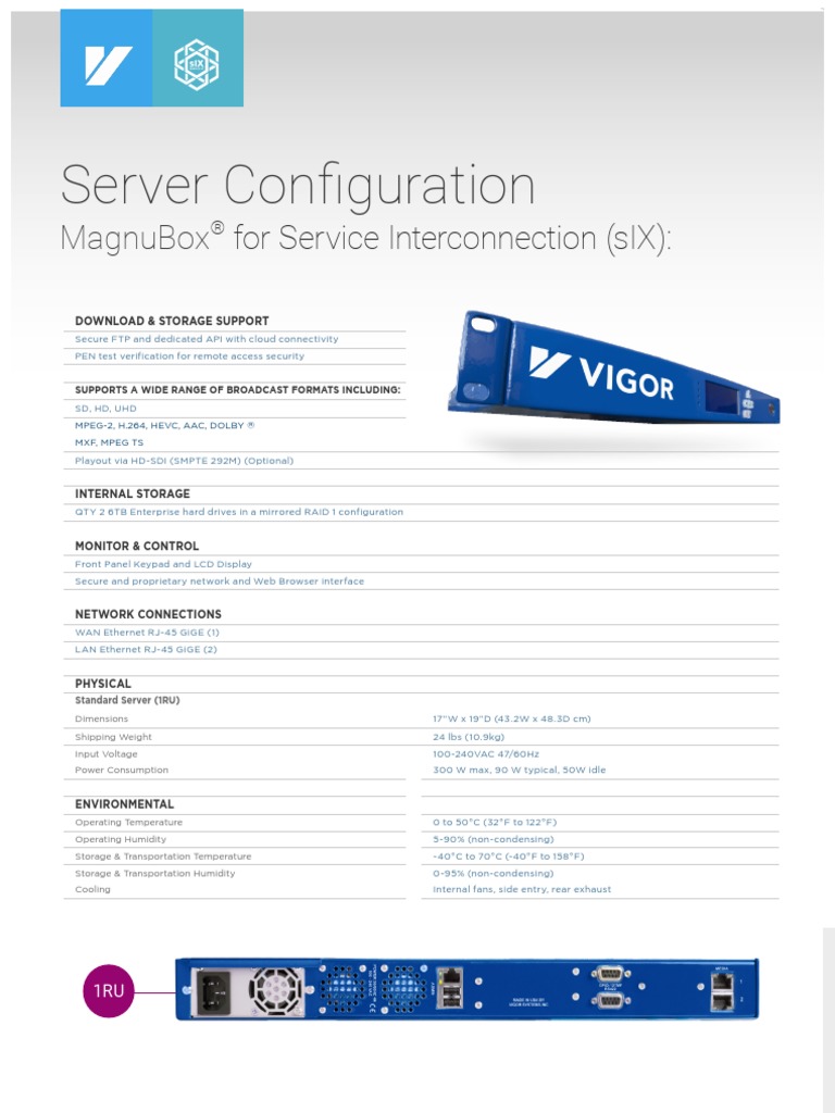 Interconnect - Server - Configuration - Spec Sheet - NP | PDF