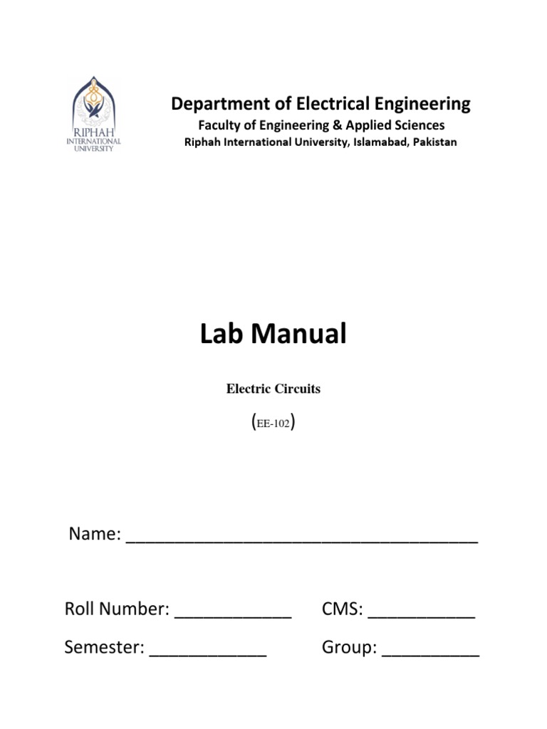 1st Pages of Lab Folder (Rubrics & Outlines) - 1 | PDF | Electrical ...
