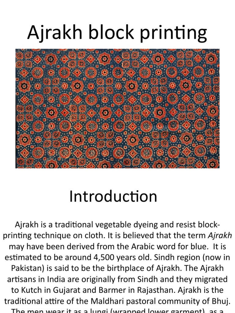Ajrakh Block Printing: History & Types | PDF | History | Religion ...