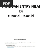 10 Panduan ENTRY NILAI - Untuk Tutor-Tutorial Ut Ac Id | PDF