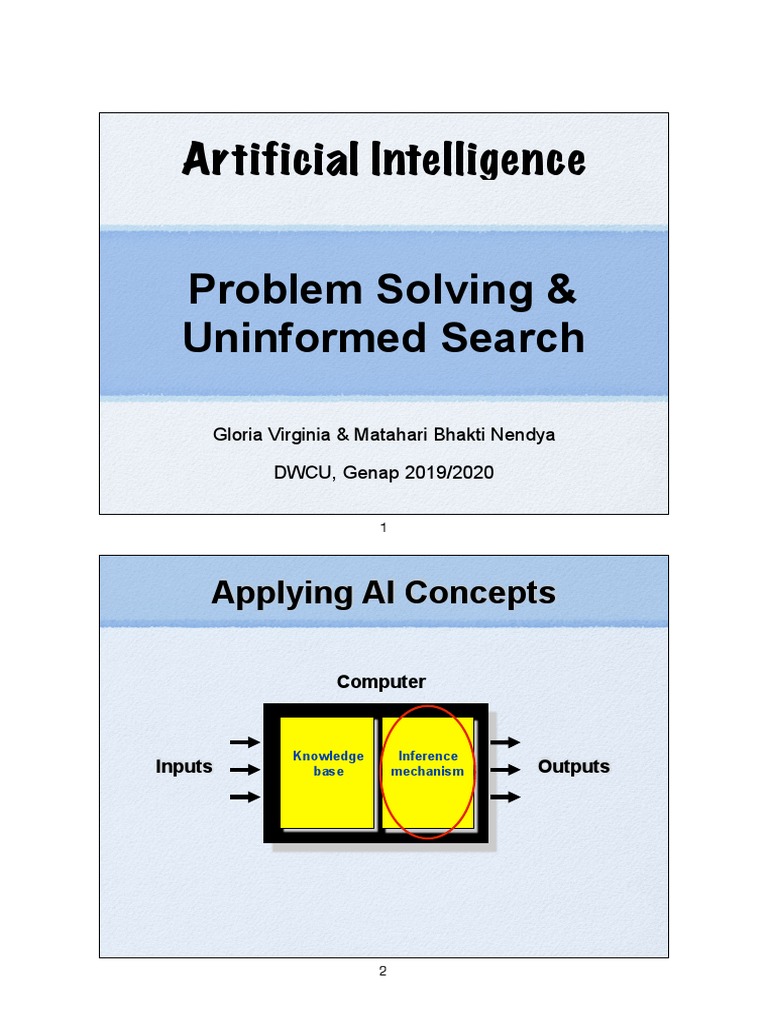 Problem Solving & Uninformed Search: Artificial Intelligence | PDF ...