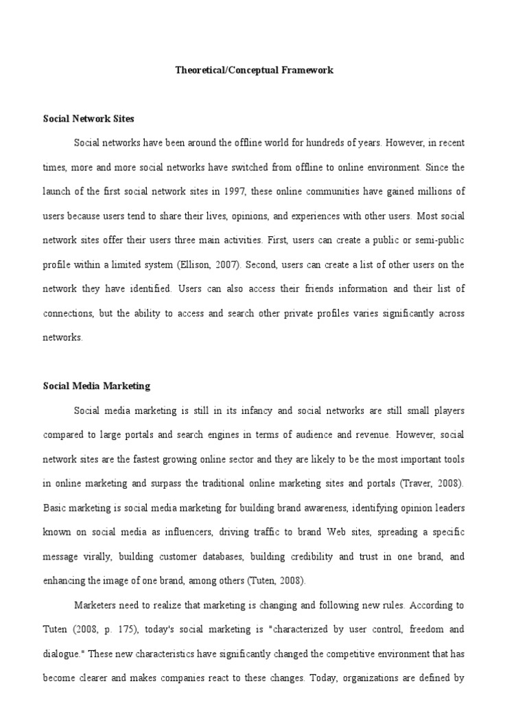 Theoretical Conceptual Framework | PDF | Social Media Marketing | Facebook