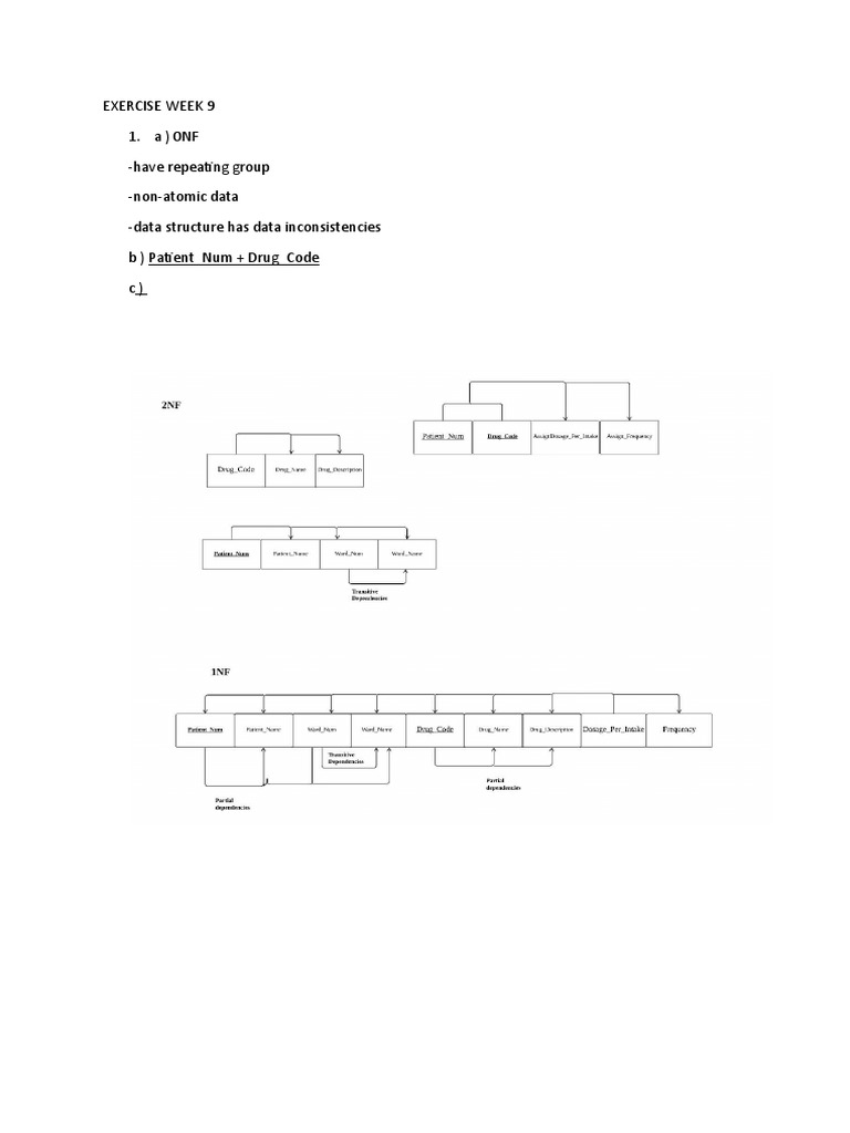Exercise Week 9 Normalization | PDF | Computers