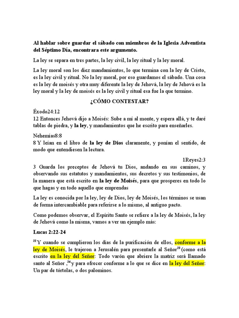 Guardar El Sábado | PDF | Shabat | Diez Mandamientos