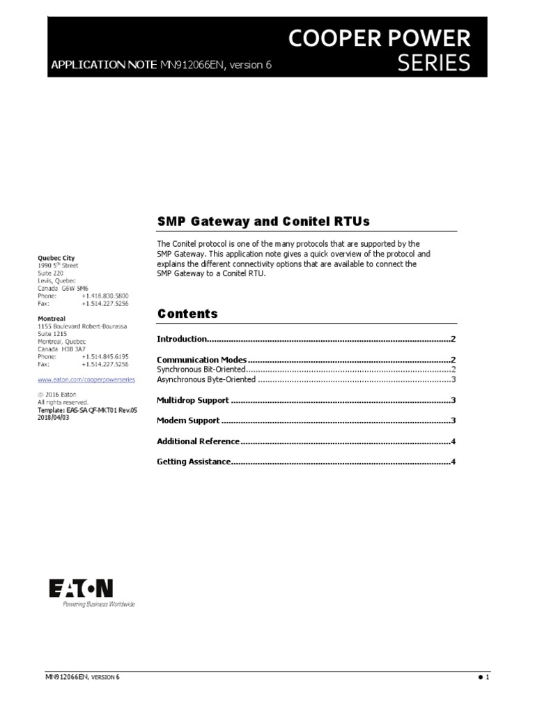 SMP Gateway and Conitel RTUs | PDF | Modem | Bit