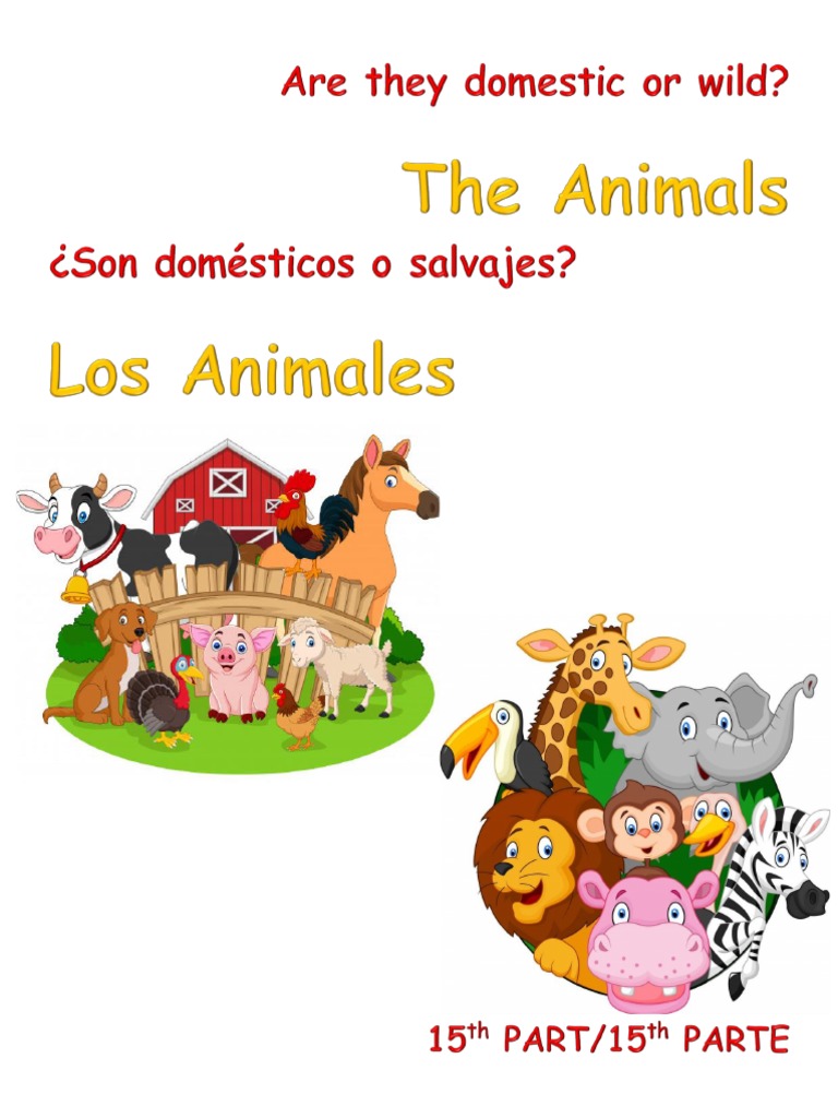 CARTILLA DE INGLES TERCER GRADO The Animals PDF | PDF | Animales y ...