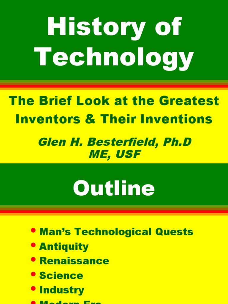 History of Technology | PDF | Thomas Edison | Electric Generator