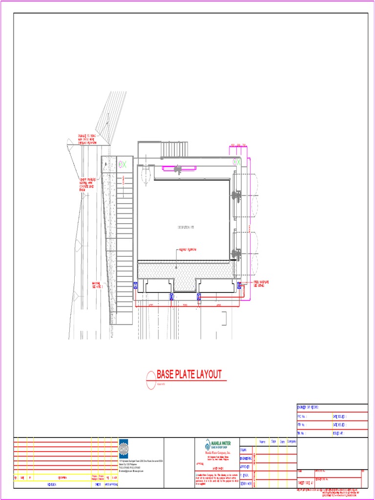 Base Plate Layout: Manila Water Company, Inc | PDF