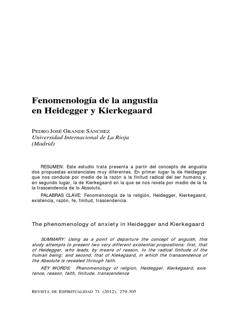 Kierkegard y Heidenberg | PDF | Martin Heidegger | Søren Kierkegaard