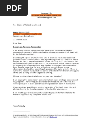 Police Complaint Letter 18 Printable Complaint Letter Forms And