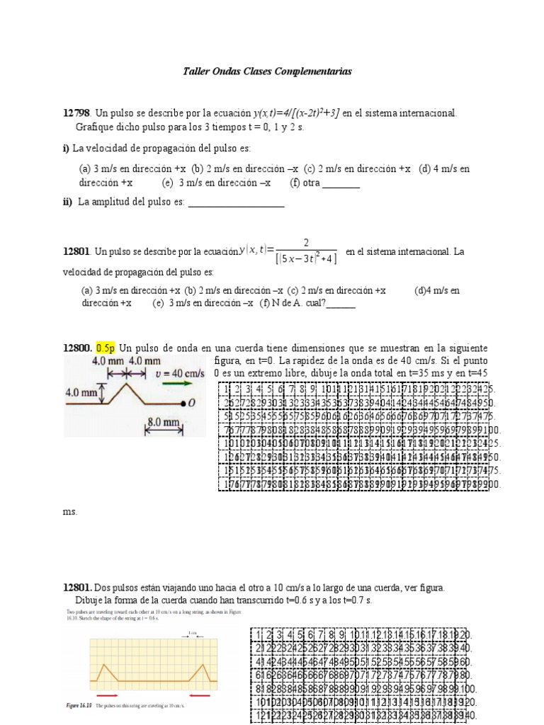 Taller Ondas Clases Complementarias Abr 22-24 | PDF | Olas | Frecuencia