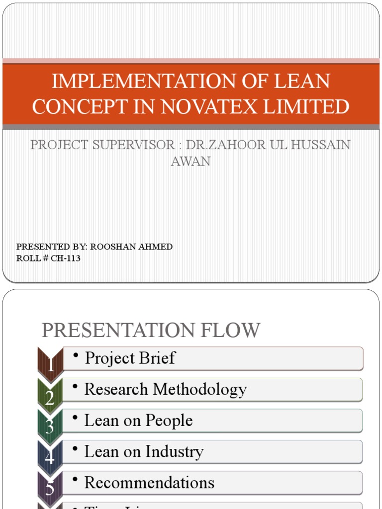 Implementation of Lean Concept in Novatex Limited | PDF | Lean ...