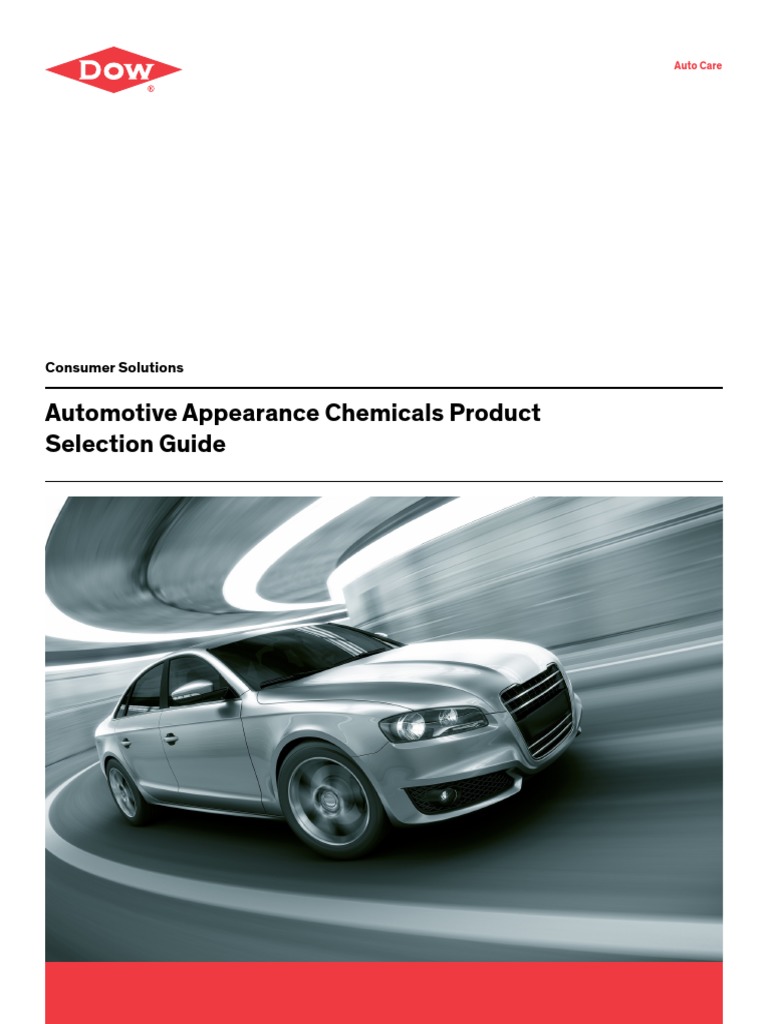 Automotive Appearance Chemicals Product Selection Guide: Consumer ...
