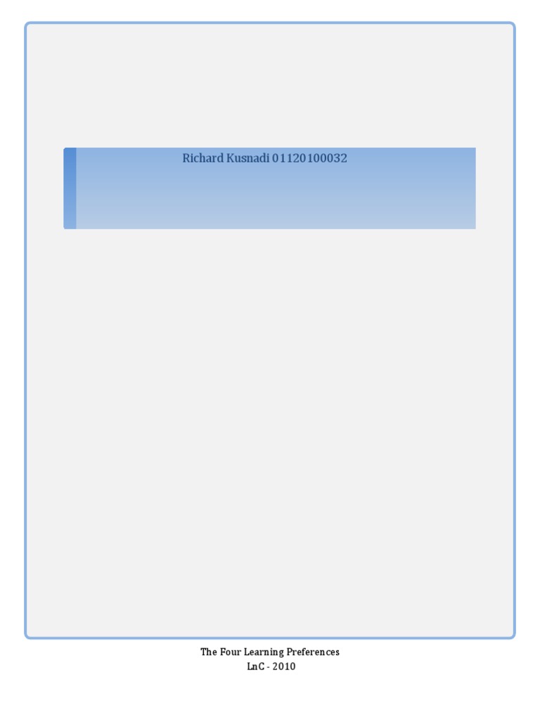 Four Learning Preferences | PDF | Theory | Logic