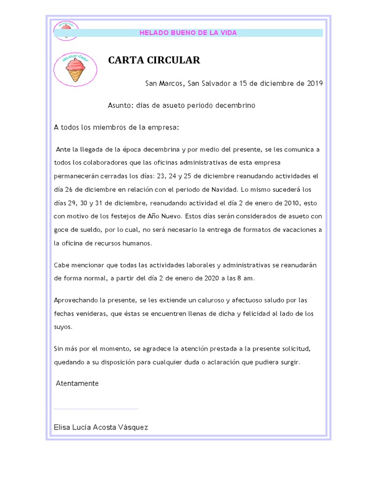 Carta Circular | PDF