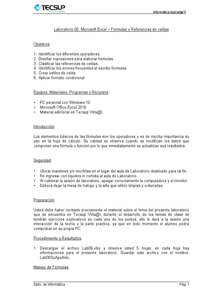 L06 Fórmulas y Referencias de Celdas | Descargar gratis PDF | Microsoft ... L06 Fórmulas y Referencias de Celdas | Descargar gratis PDF | Microsoft ...