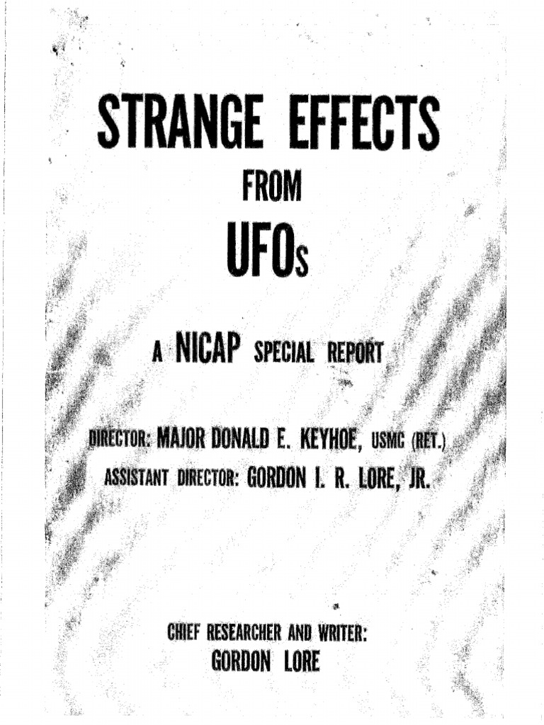 Strange Effects From UFOs - A NICAP Special Report (1969) | PDF