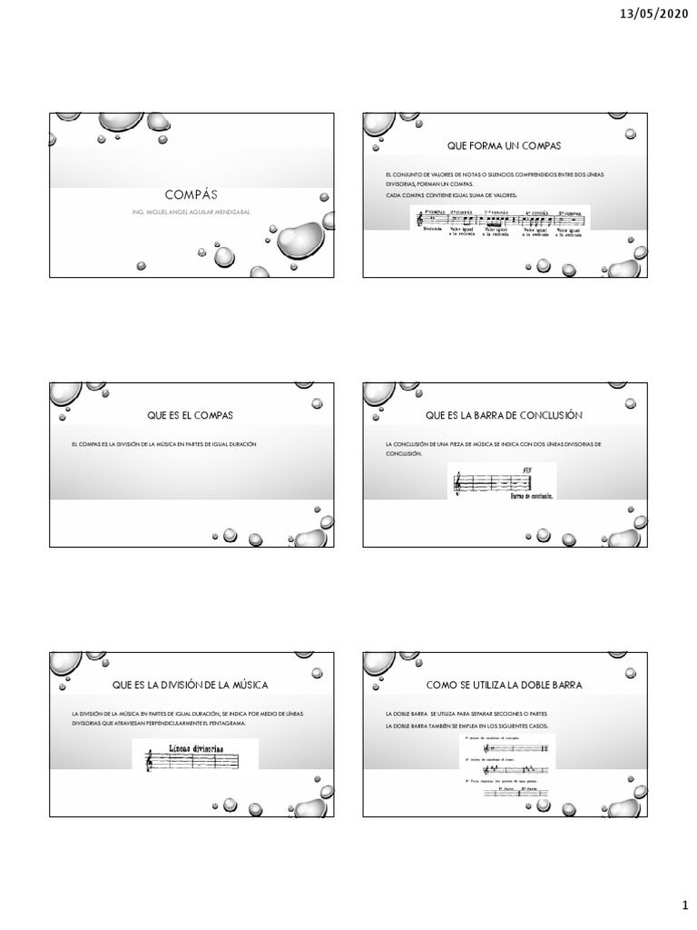 Diapositivas Tema Compas | PDF | Notación musical | Ritmo y medidor