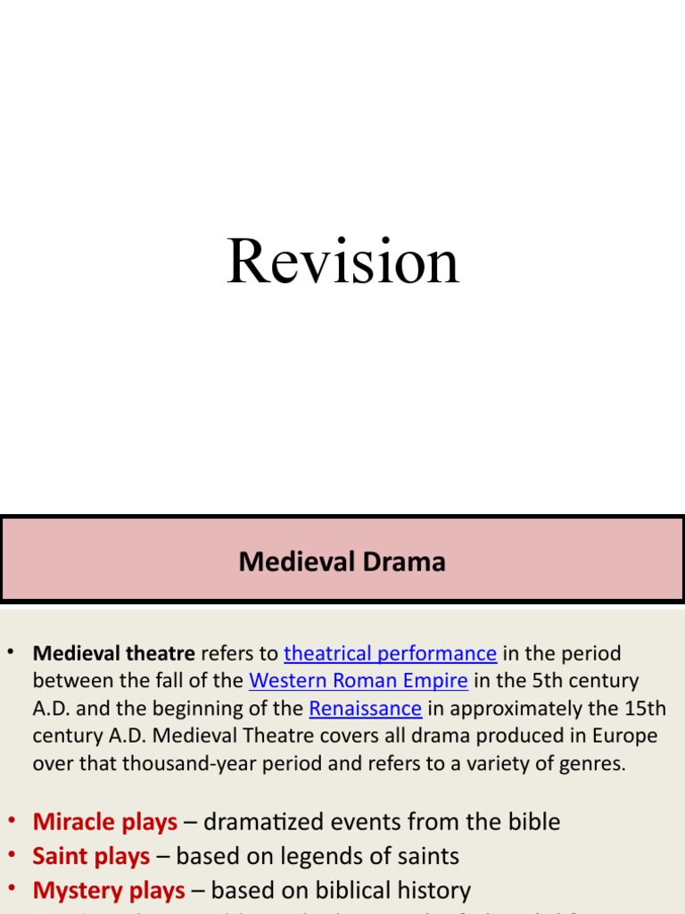 Drama Revision | PDF | Tragedy | Theatre