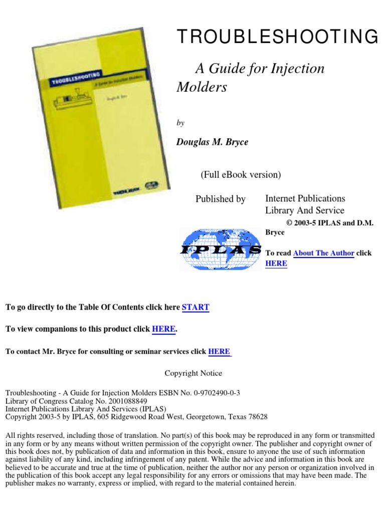 Troubleshooting: A Guide For Injection Molders | PDF | Troubleshooting ...