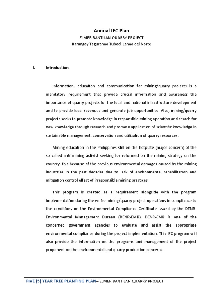 Annual IEC Program | Download Free PDF | Regulatory Compliance | Mining