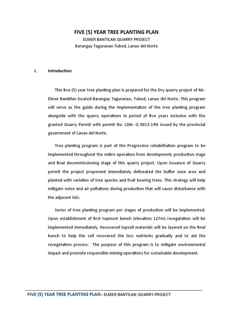 Tree Planting Plan | PDF | Topsoil | Sustainability