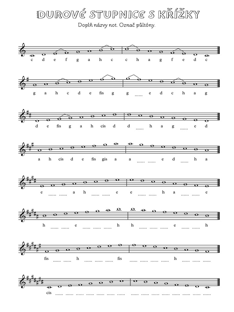 Durové Stupnice S Křížky | PDF