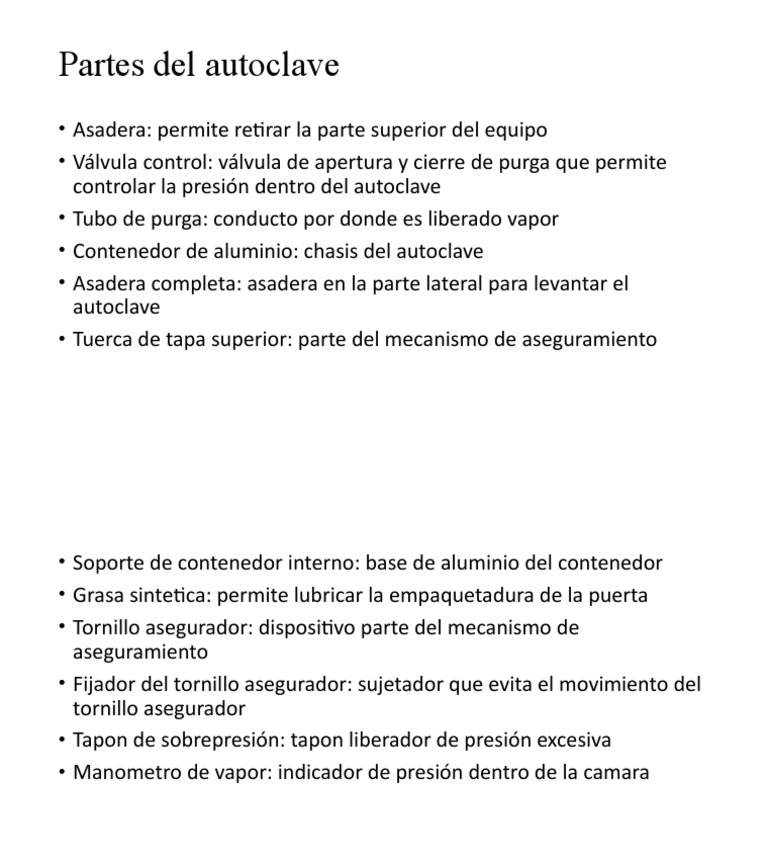Partes Del Autoclave | PDF Partes Del Autoclave | PDF