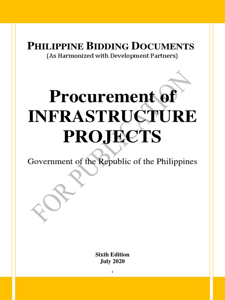 Simplified 6th Edition of PBDs For The Procurement of Infrastructure ...